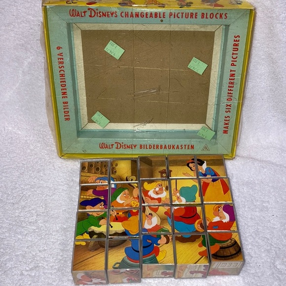 Disney | Toys | Vintage Walt Disney Changeable Picture Blocks | Poshmark